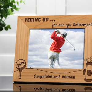 Retirement Golf Themed Picture Frame Personalized, Coworker Frame ...