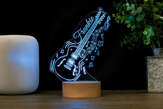 Guitar LED Night Light Kid's Music Decor Lamp Birthday - Etsy Canada