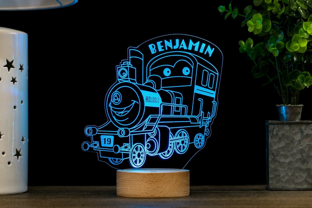 Locomotive Train Night Light, Multi-colored LED Choo Choo Lamp, Nursery ...