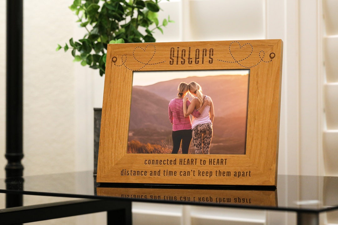 Siblings or Sisters Picture Frame, Long Distance Family or Friendship ...