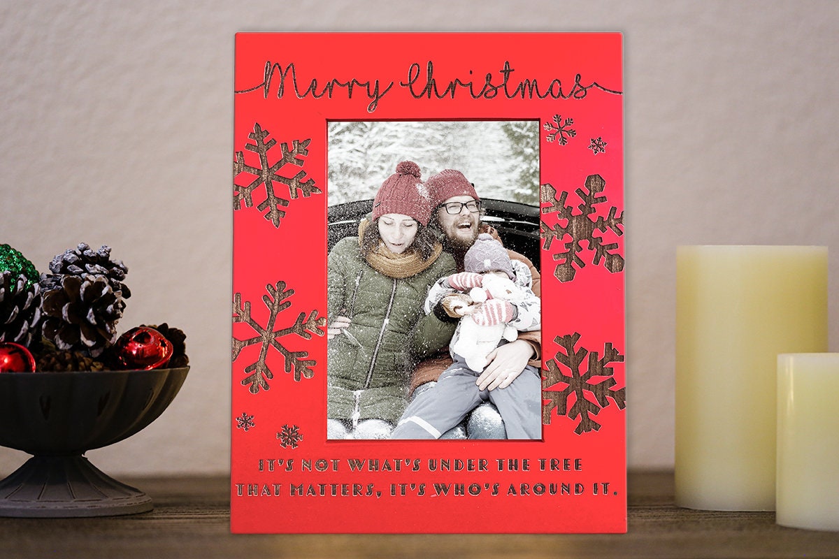 Merry Christmas Holiday Frame Personalized Gift Picture - Etsy
