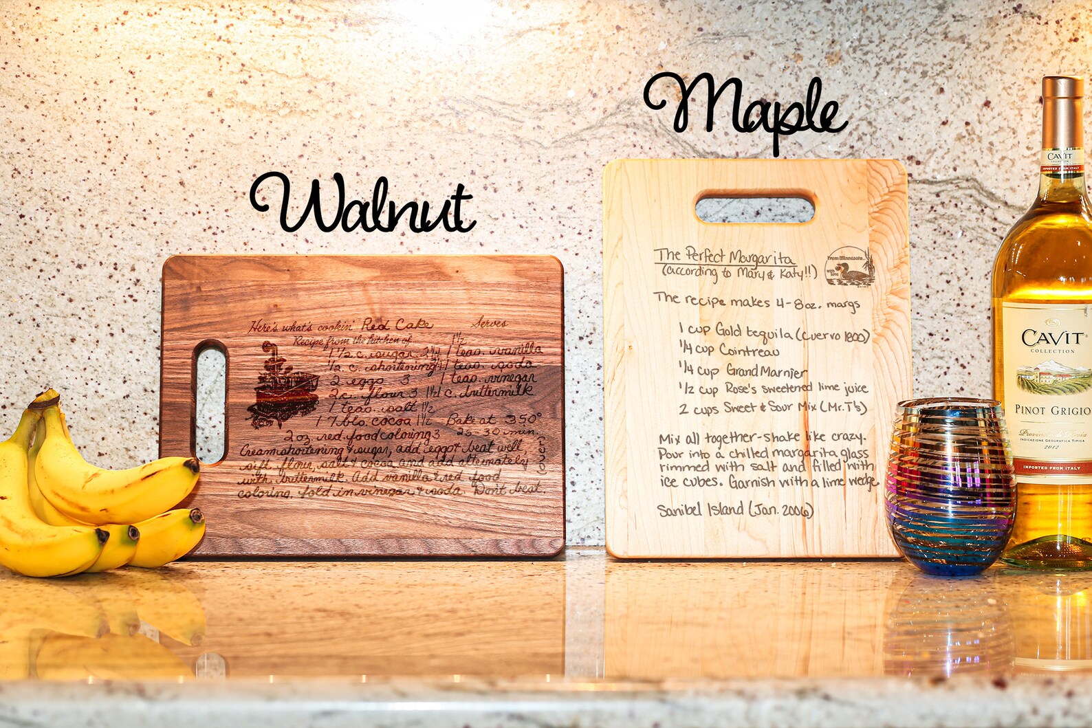 Custom Recipe Walnut Cutting Board Personalized Kitchen - Etsy