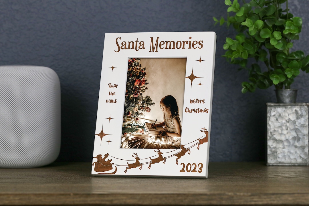 Santa Christmas Memories Picture Frame, First Christmas Photo With ...
