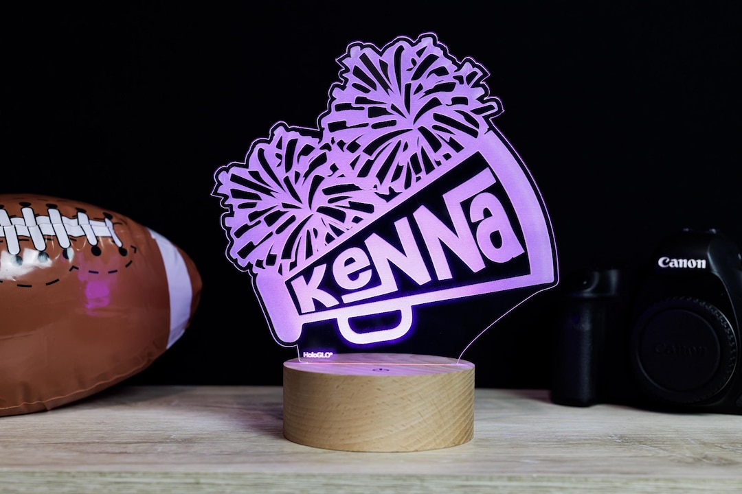 Cheer LED Night Light, Kid's Cheerleading Decor Lamp Birthday Gift ...