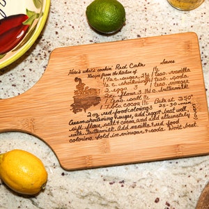 Custom Engraved Handwritten Family Recipe Cutting Board, Housewarming ...