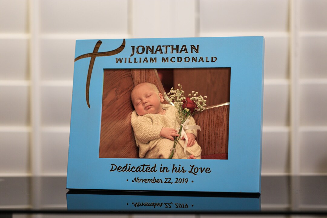 Baptism Picture Frame Personalized, Dedication Frame, Christening Frame ...