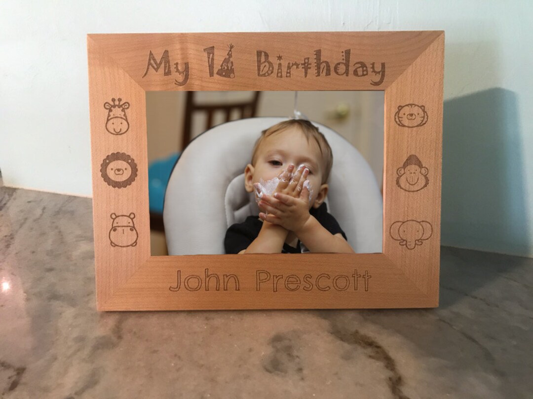 Baby Birthday Frame Personalized, First Birthday Gift, Picture Frame ...