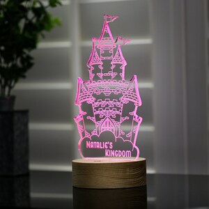 Castle Night Light Personalized Princess & Knight Castle - Etsy