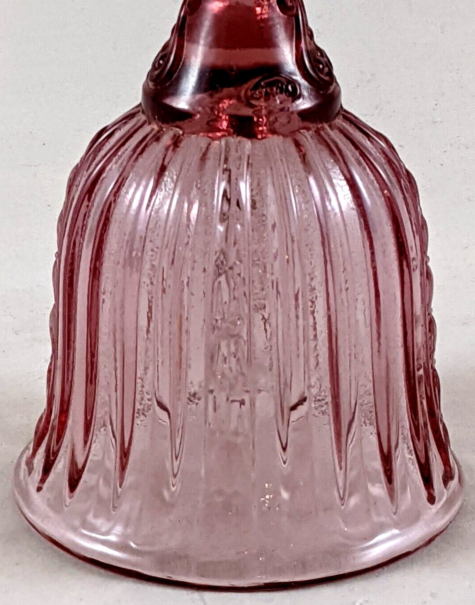 Vintage 1970's Fenton Cranberry Iridescent Pink Glass Bell - Etsy