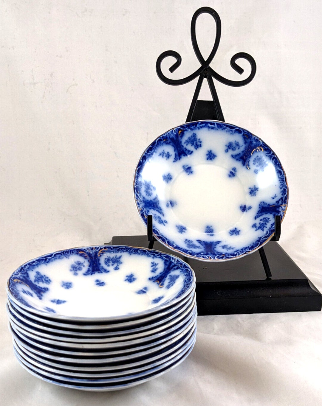 Johnson Brothers Flow Blue Clarissa 5 Berry Bowls-set of 4 - Etsy