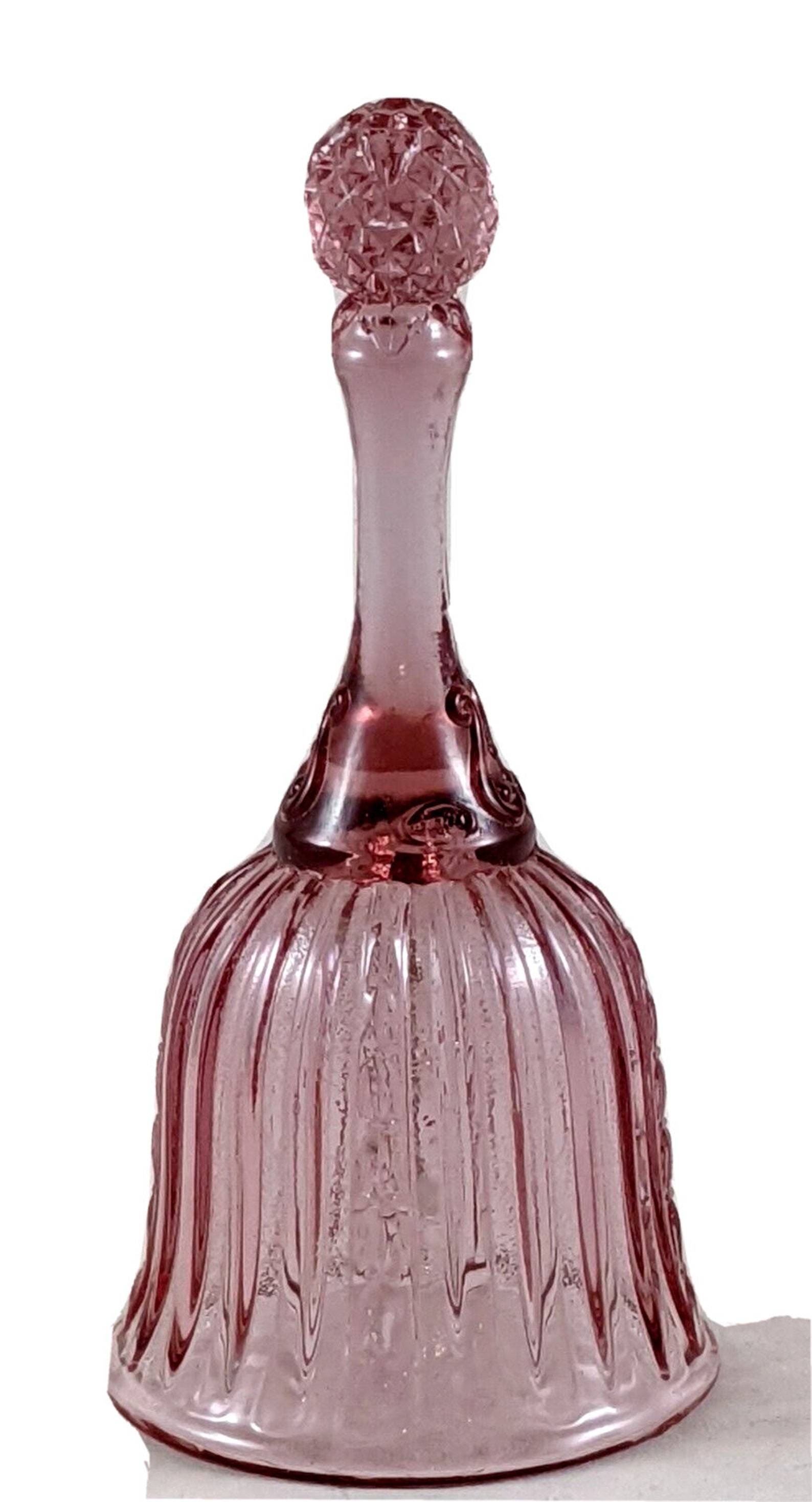 Vintage 1970's Fenton Cranberry Iridescent Pink Glass Bell - Etsy
