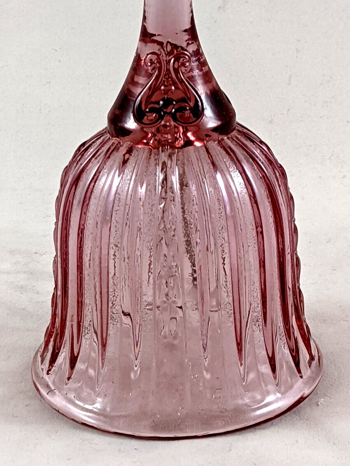 Vintage 1970's Fenton Cranberry Iridescent Pink Glass Bell - Etsy