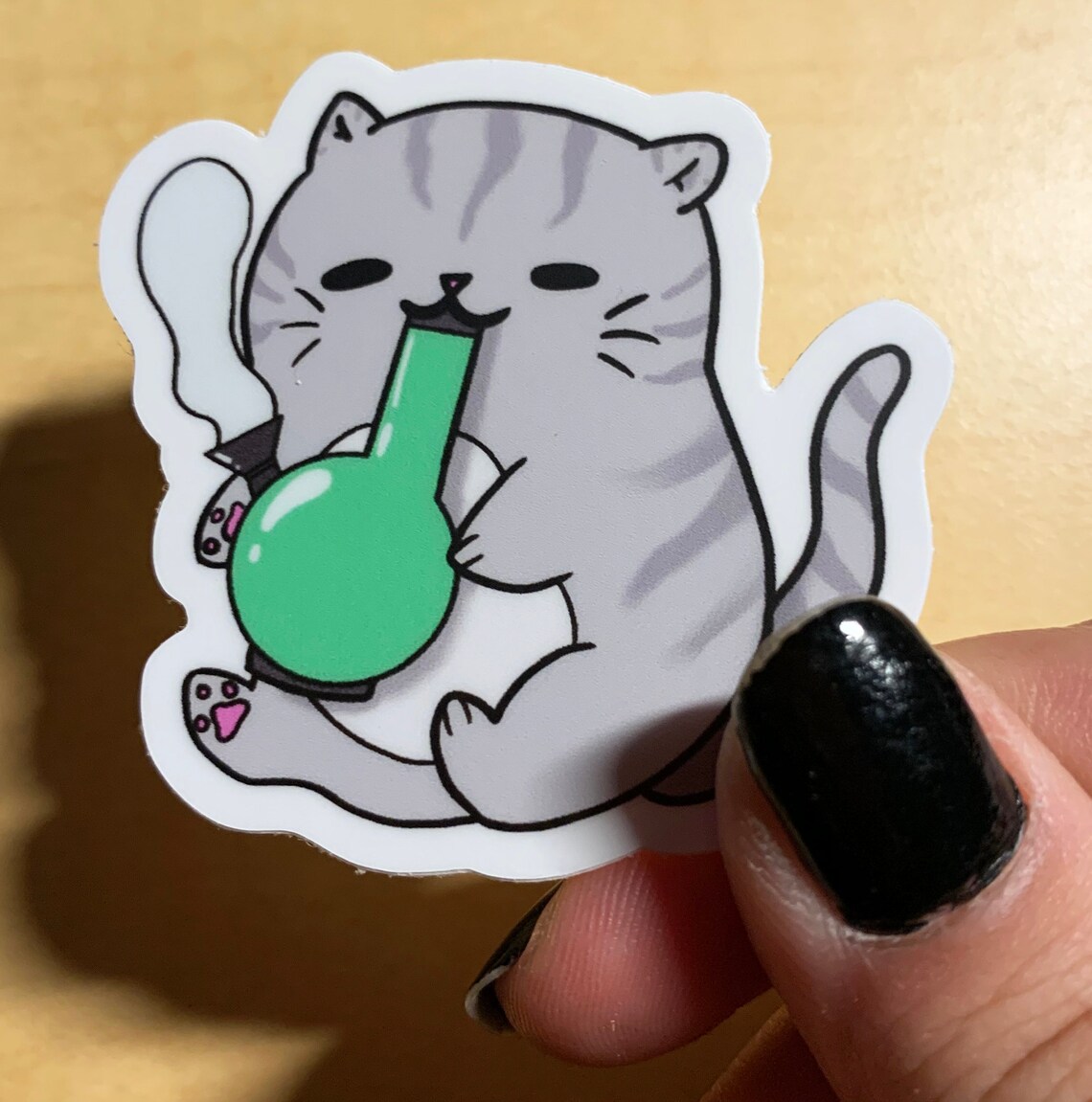 New Bong Cat Sticker Matte Vinyl Sticker | Etsy