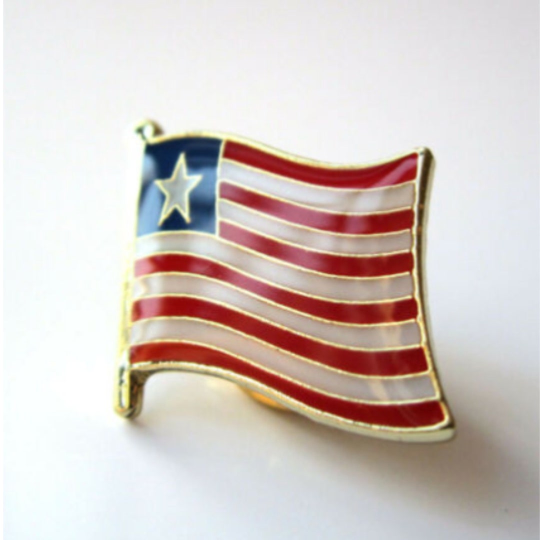 Liberian Flag Lapel Pin - Etsy