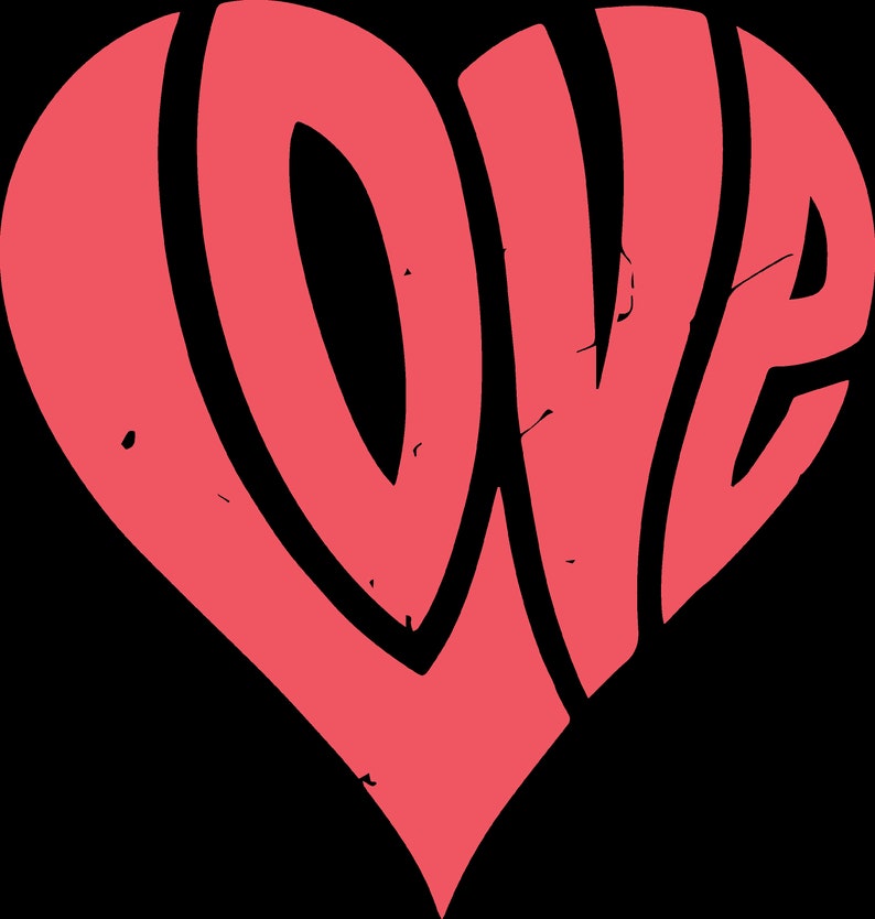 Retro Love Heart Svg, Love Svg, Retro Love Heart Png, Retro Heart, Love ...