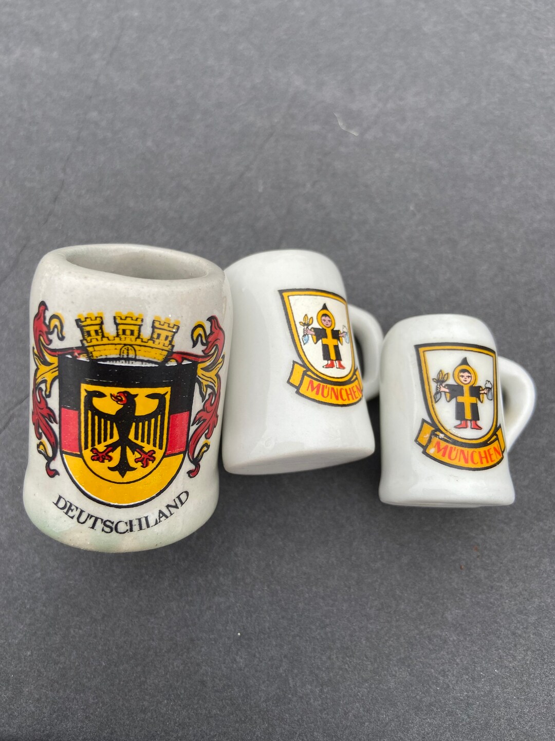 Beer Mugs German Miniature Vintage 3 Pc, 1 Inch to 1.5 Inches All ...