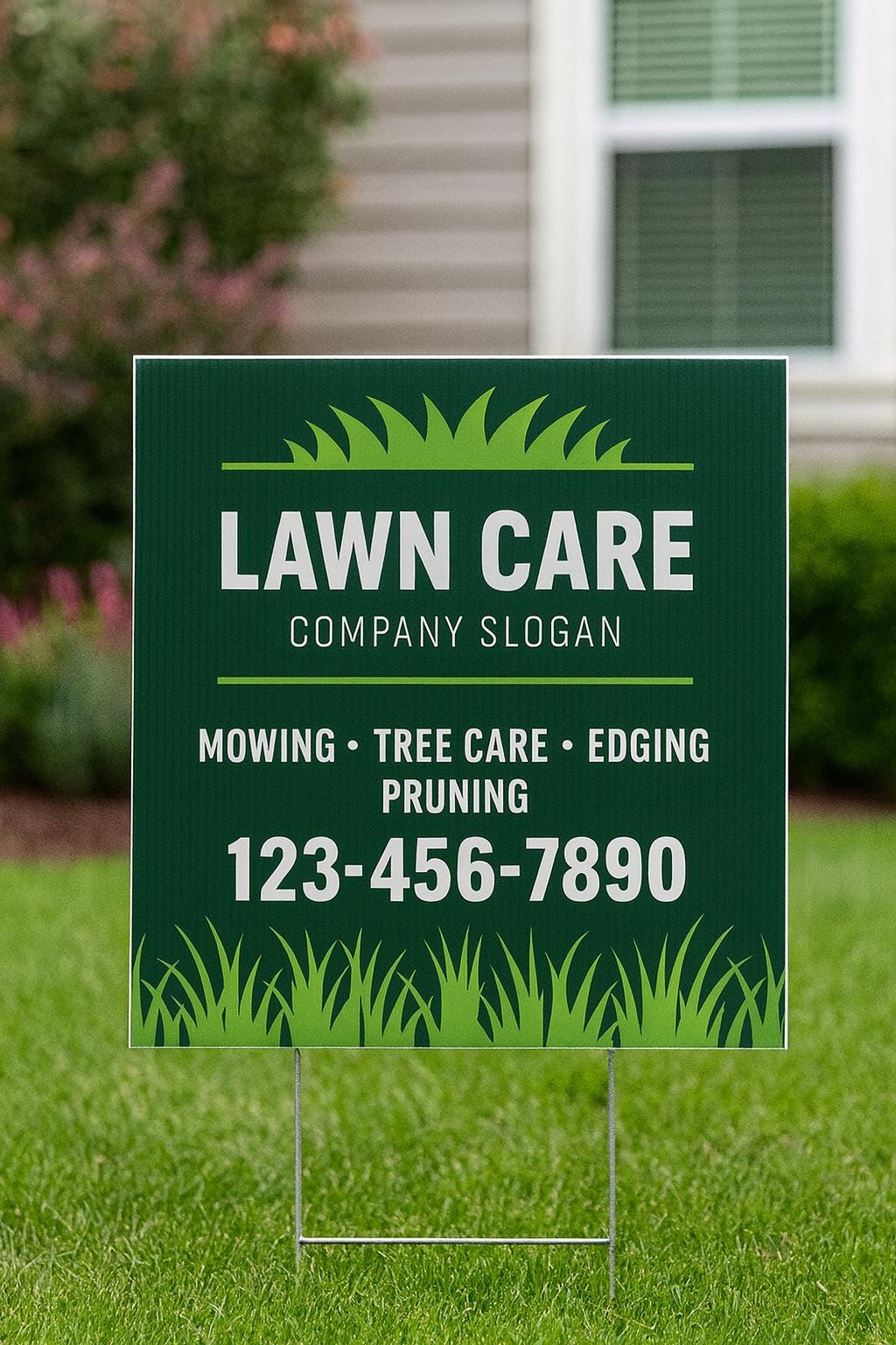Personalized Lawn Care Yard Sign – Custom Double-sided Outdoor ...