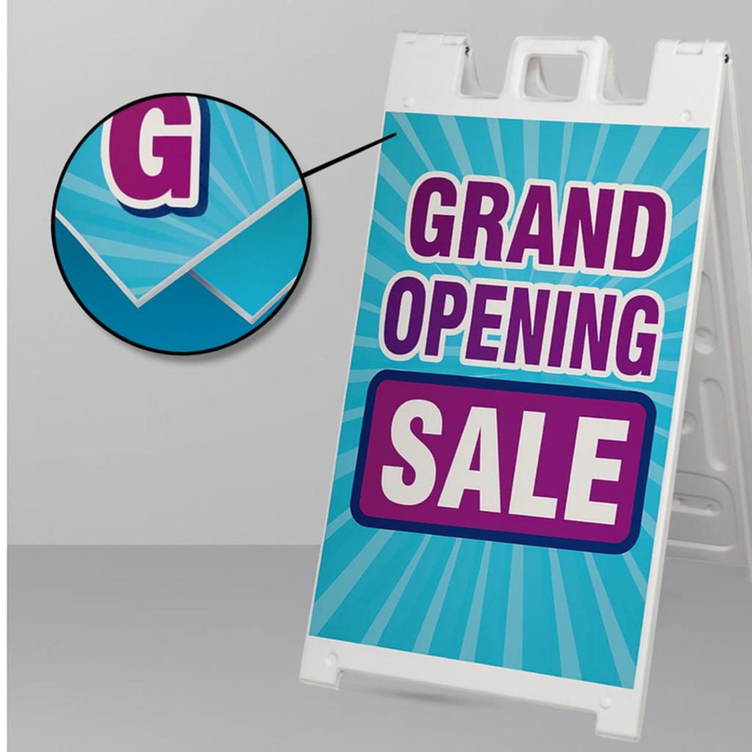Custom A-frame Sidewalk Sign With 2 Full-color 24x36 Inserts ...