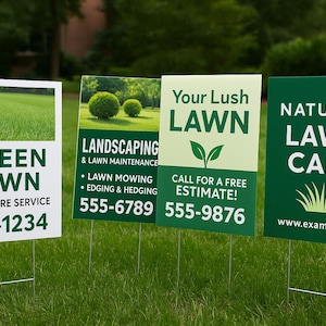 Personalized Lawn Care Yard Sign – Custom Double-sided Outdoor ...