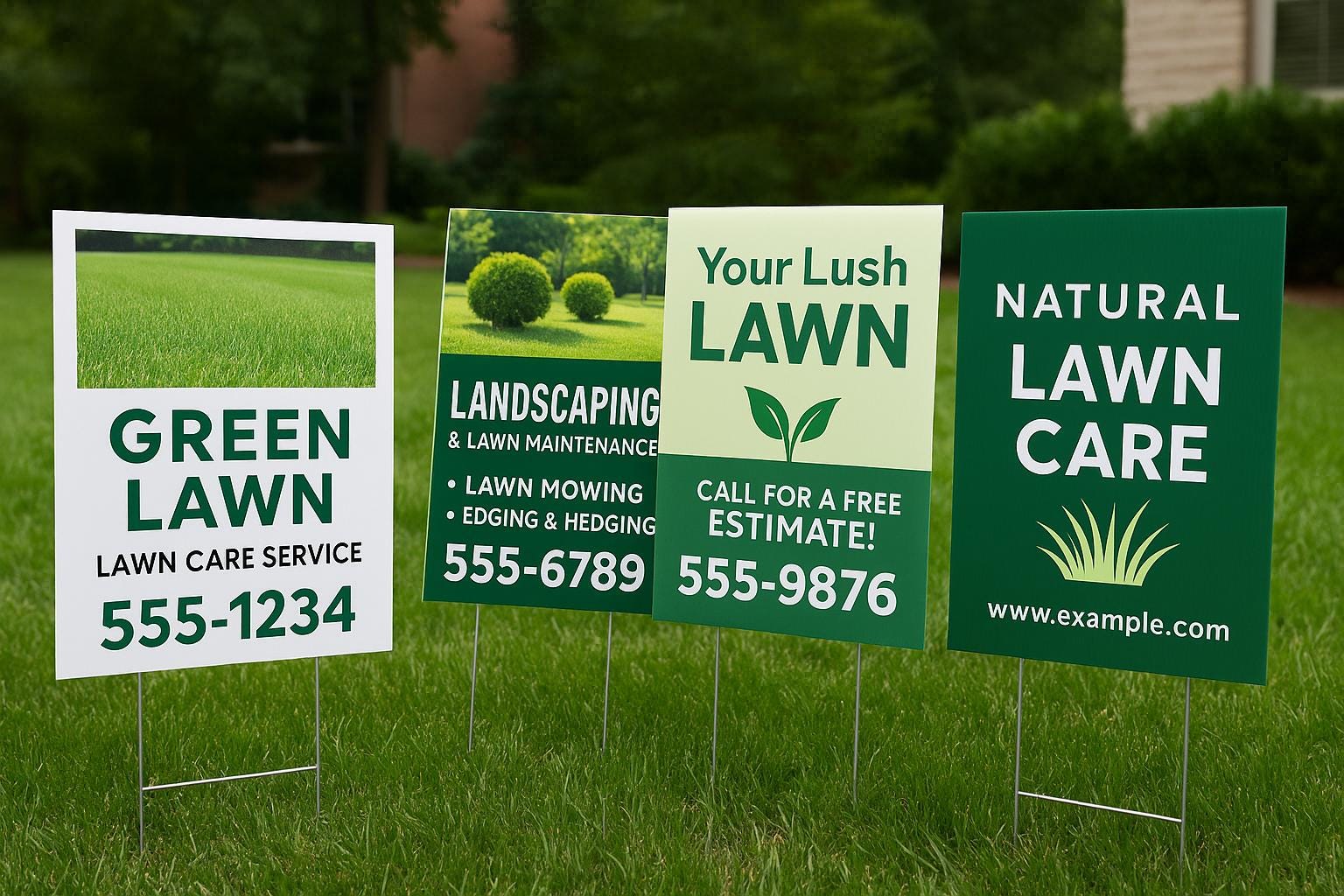 Personalized Lawn Care Yard Sign – Custom Double-sided Outdoor ...