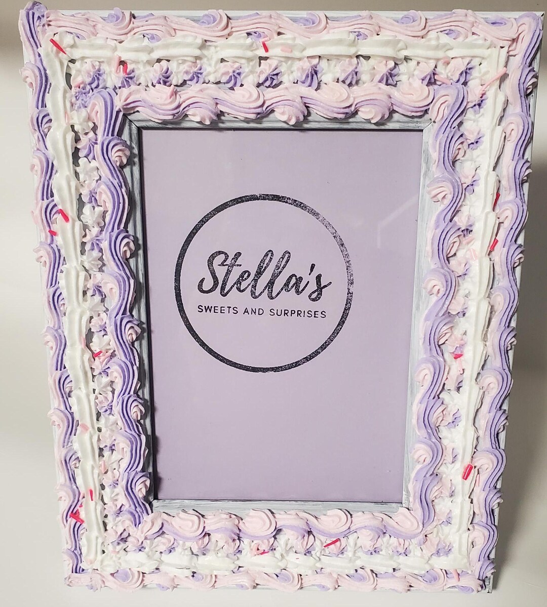 Pink & Purple Cake Frame/5x7 Picture Frame/fake Cake - Etsy
