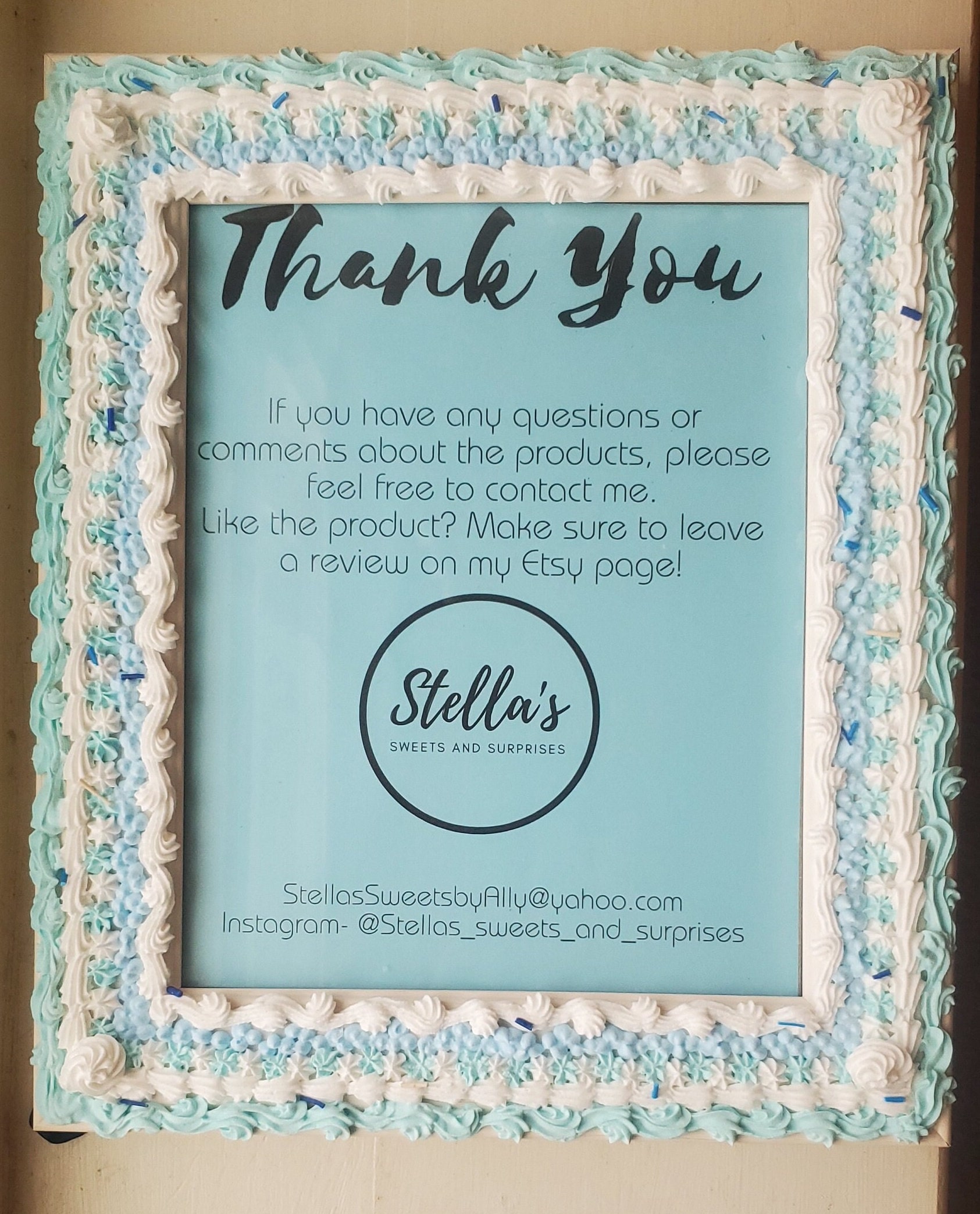 Cake Frame/picture Frame/fake Cake - Etsy