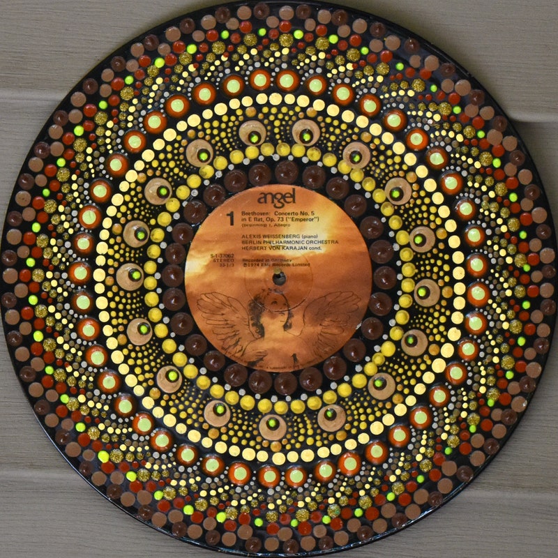 Painted Record - Etsy