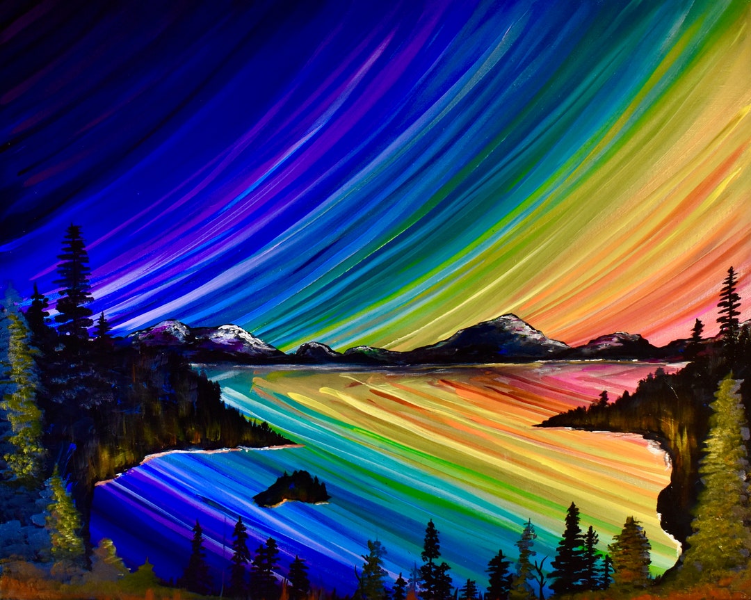 Rainbow Reflections - Original Diamond Art Club Painting - Etsy