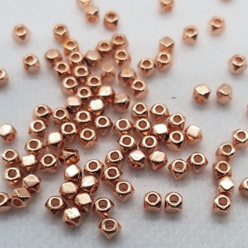 Rose Gold Spacer Beads - Etsy