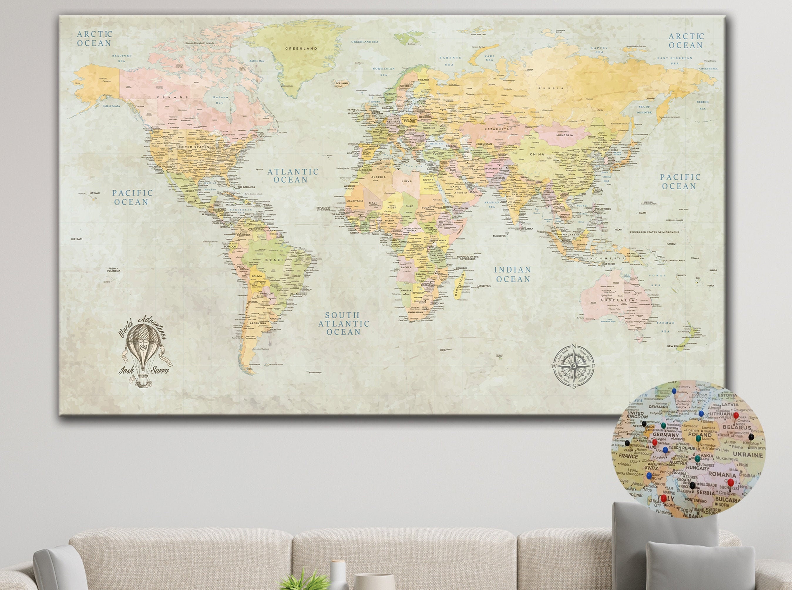 Tripmapworld Maps World Map With Pins Push Pin World Map Travel Map 