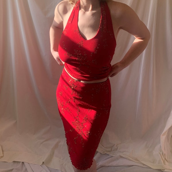 Two Piece Sequin Pant Set - Etsy