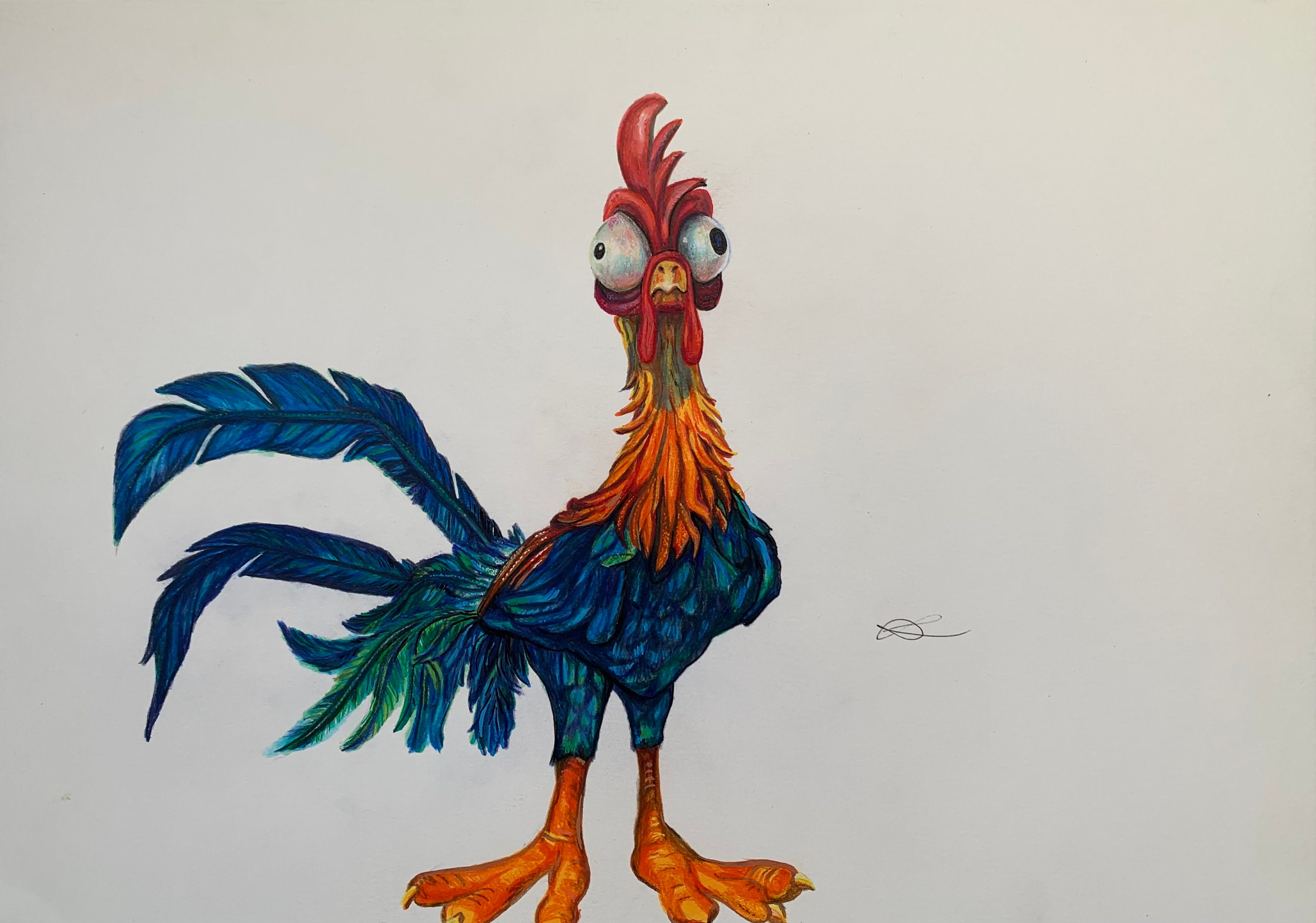 Heihei - Disney Moana - Hand Drawn Art Artwork Drawing Picture ...