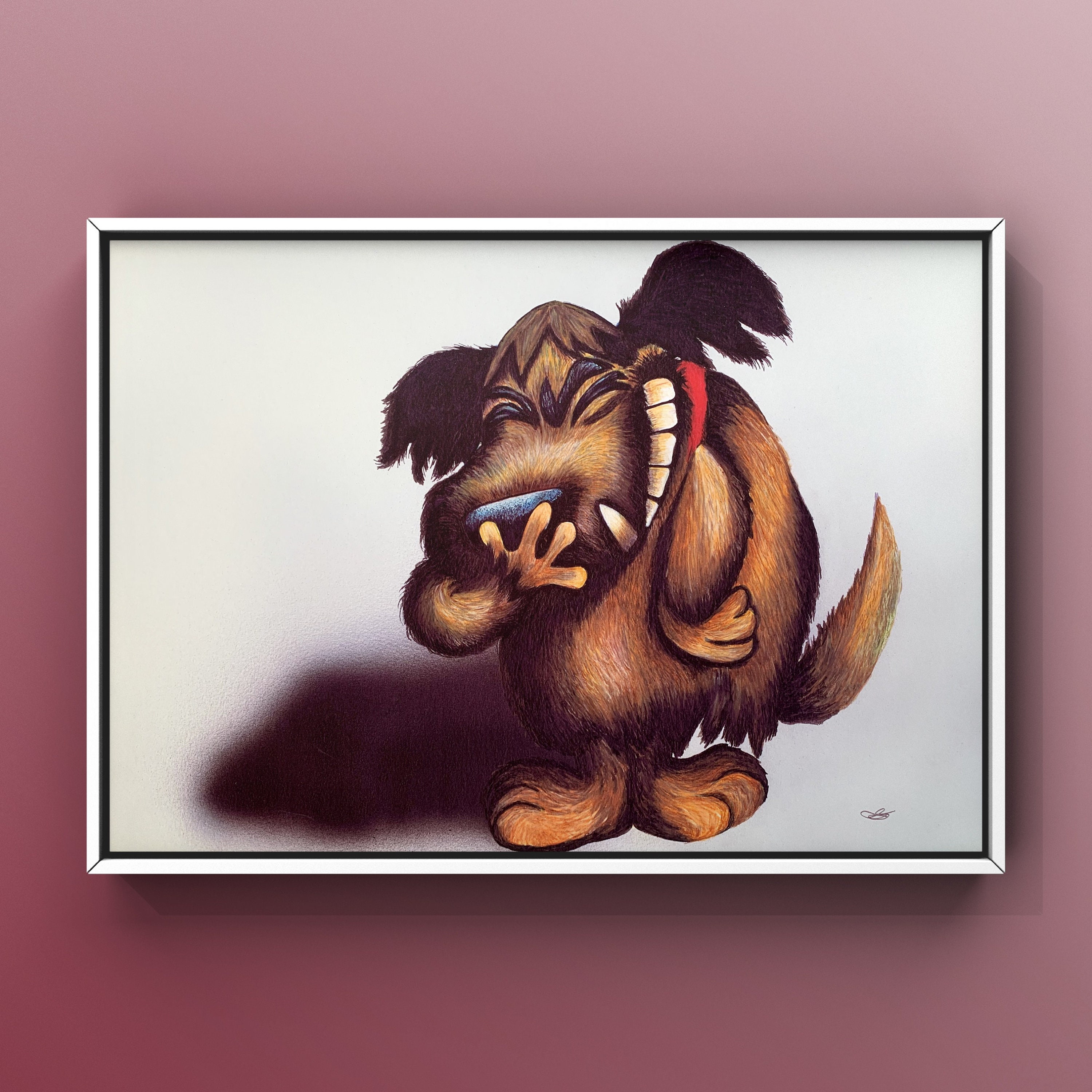 Muttley - Wacky Races - Hanna Barbera - Hand Drawn Art Artwork Drawing ...