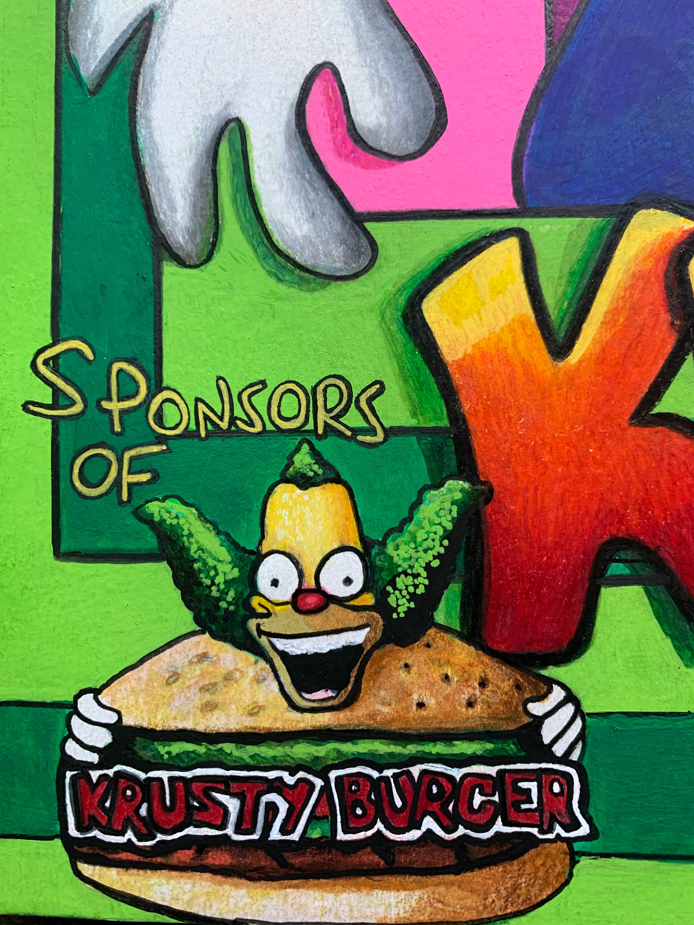 The Krusty the Clown Show - the Simpsons - Hand Drawn Art Artwork ...