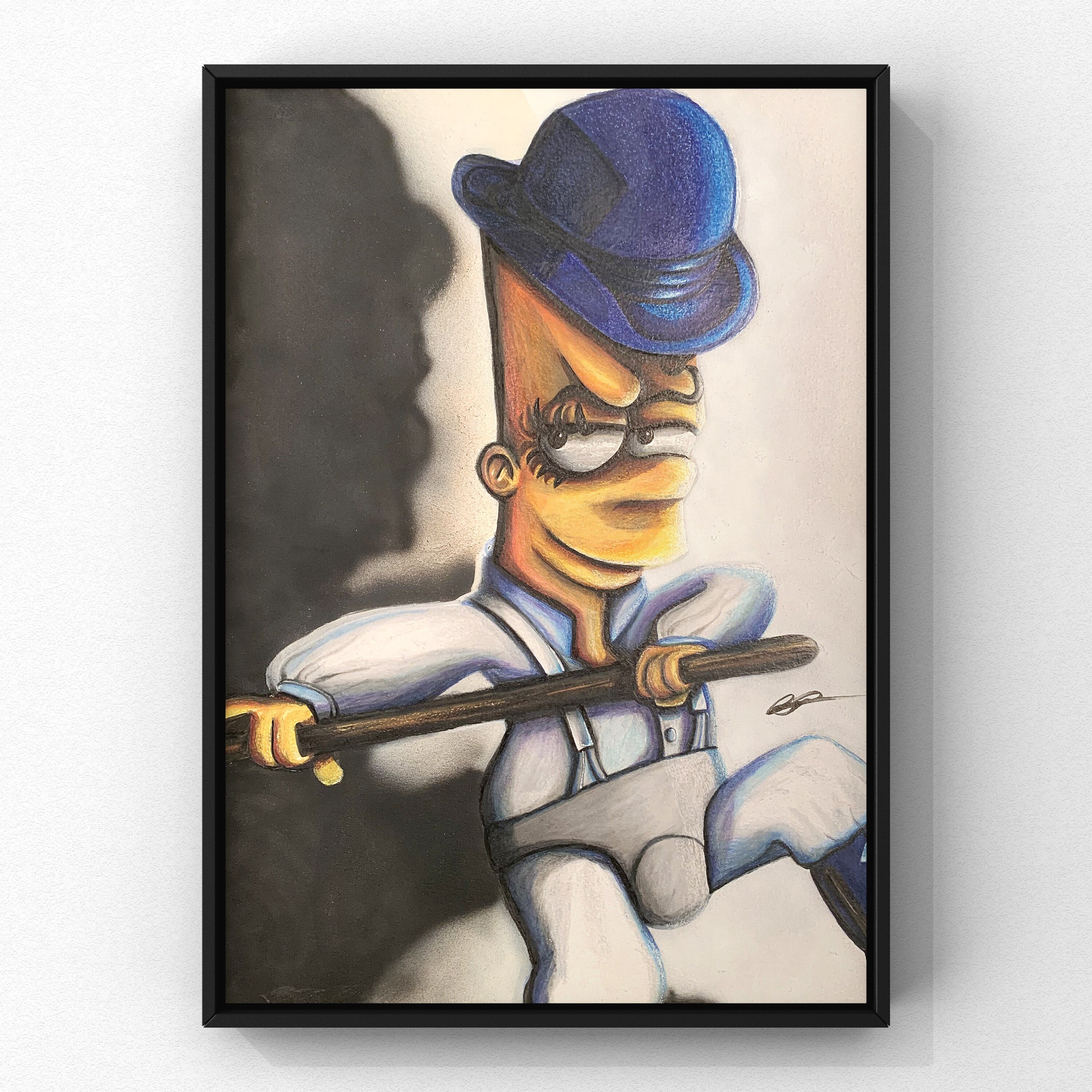 Bart Simpson Clockwork Orange Hand Drawn Art Artwork - Etsy