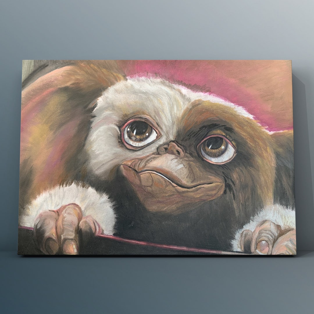 Hand Drawn Art the Gremlins Gizmo Pastel on Paper A2. Original, Not a ...