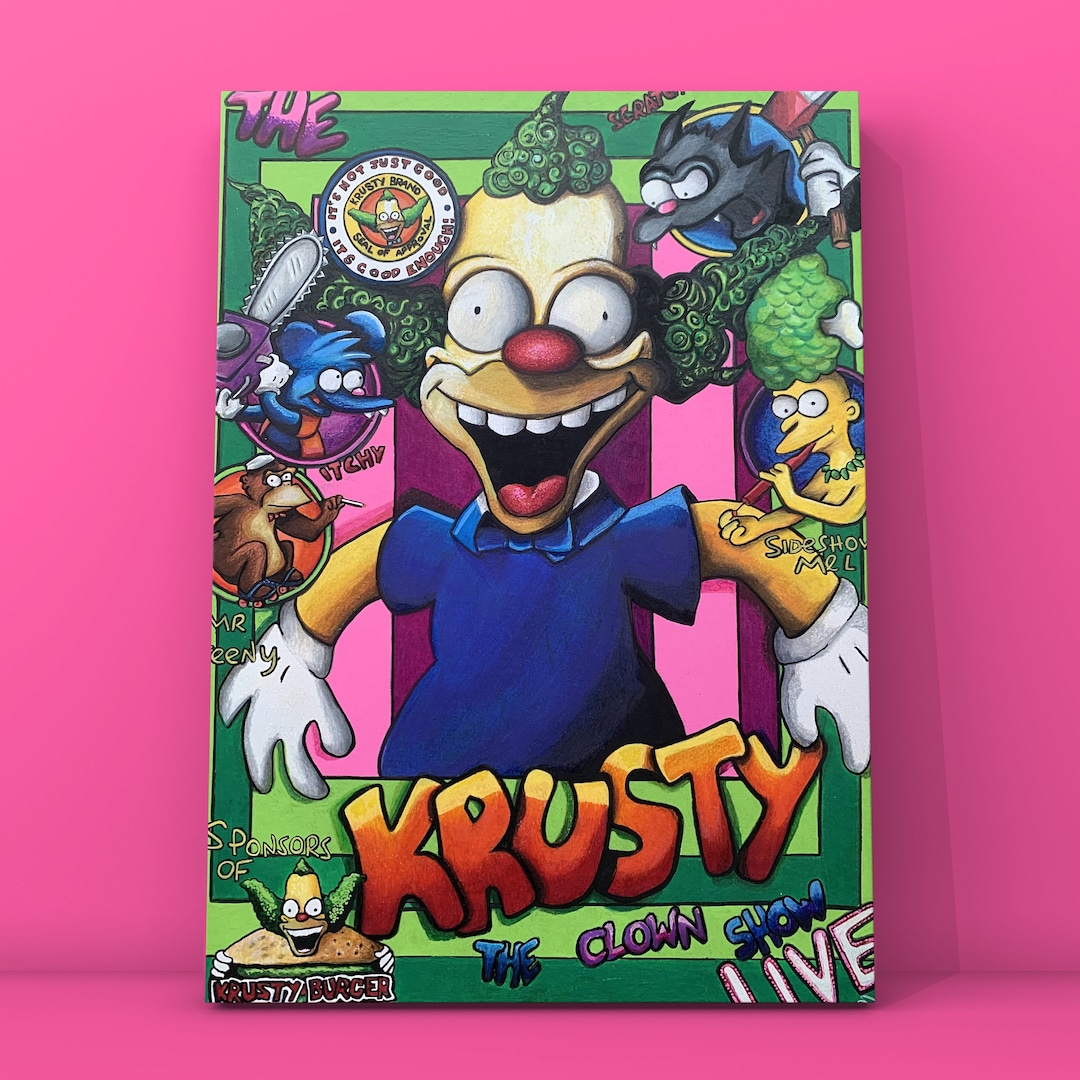 The Krusty the Clown Show - the Simpsons - Hand Drawn Art Artwork ...
