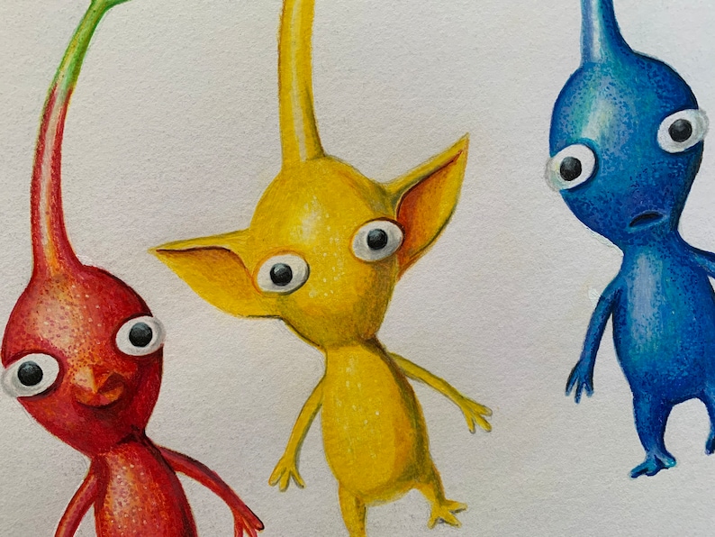 Pikmin - Nintendo - Hand Drawn Art Artwork Drawing Picture ...