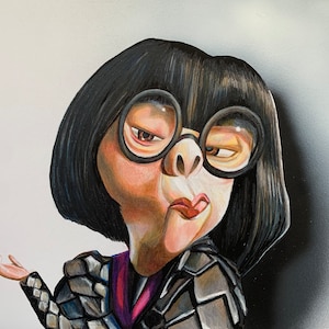 Edna Mode Art – the Incredibles, Hand-drawn Disney Artwork (A3 Print ...