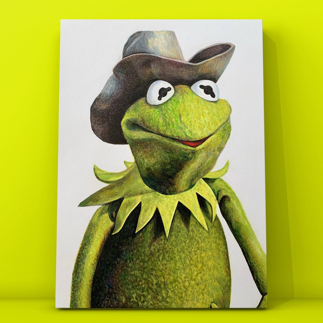 Kermit the Frog - the Muppets - Hand Drawn Art Artwork Drawing Picture ...