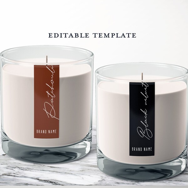 Vertical Candle Label - Etsy