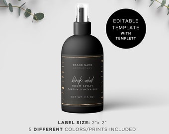 Body Spray Label Template - Etsy UK