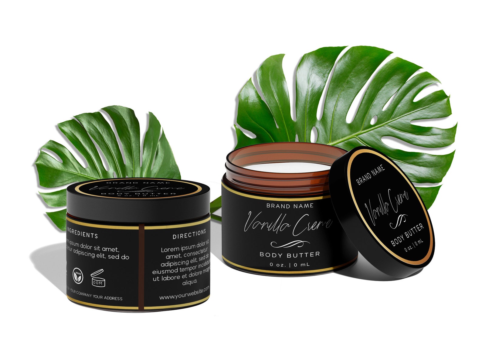 Body Product Label DIY Wrap Around Jar Label Editable Body | Etsy