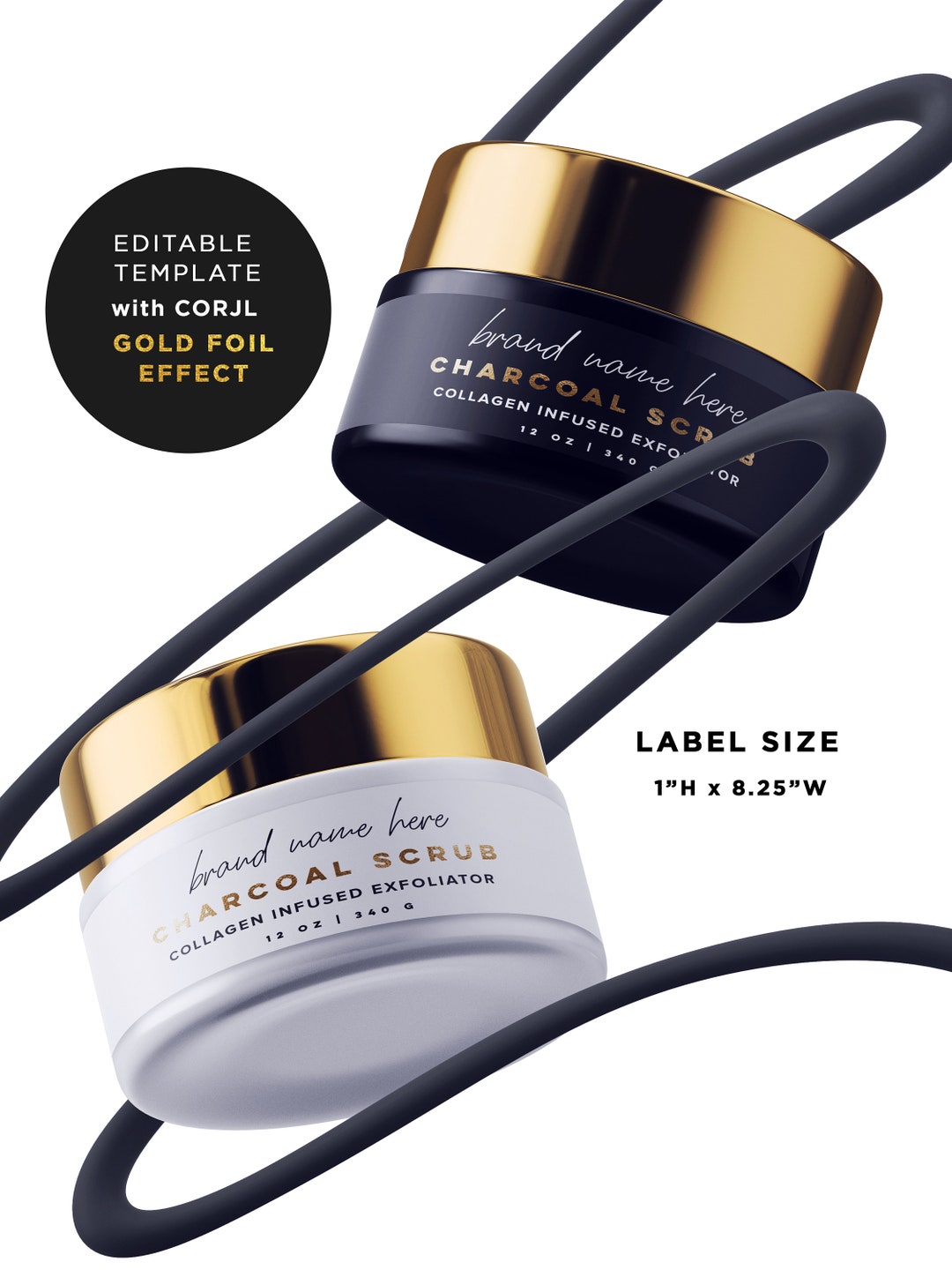 Wrap Around Label Template Used for Body Products and - Etsy