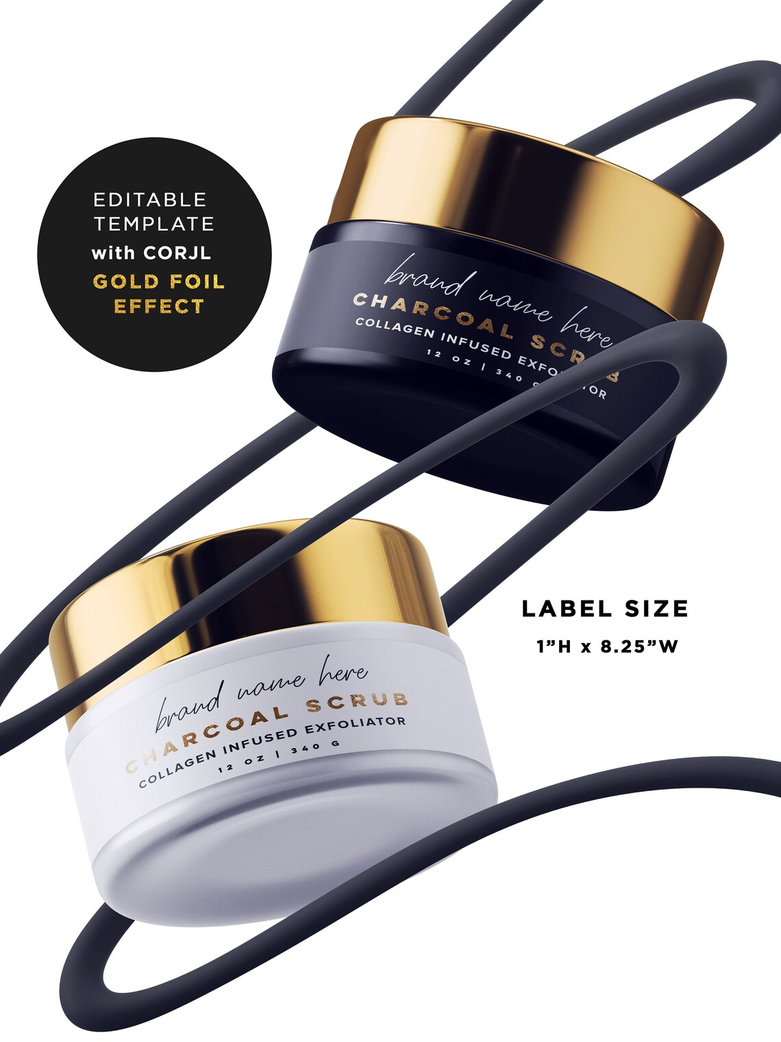 Wrap Around Label Template Used for Body Products and - Etsy