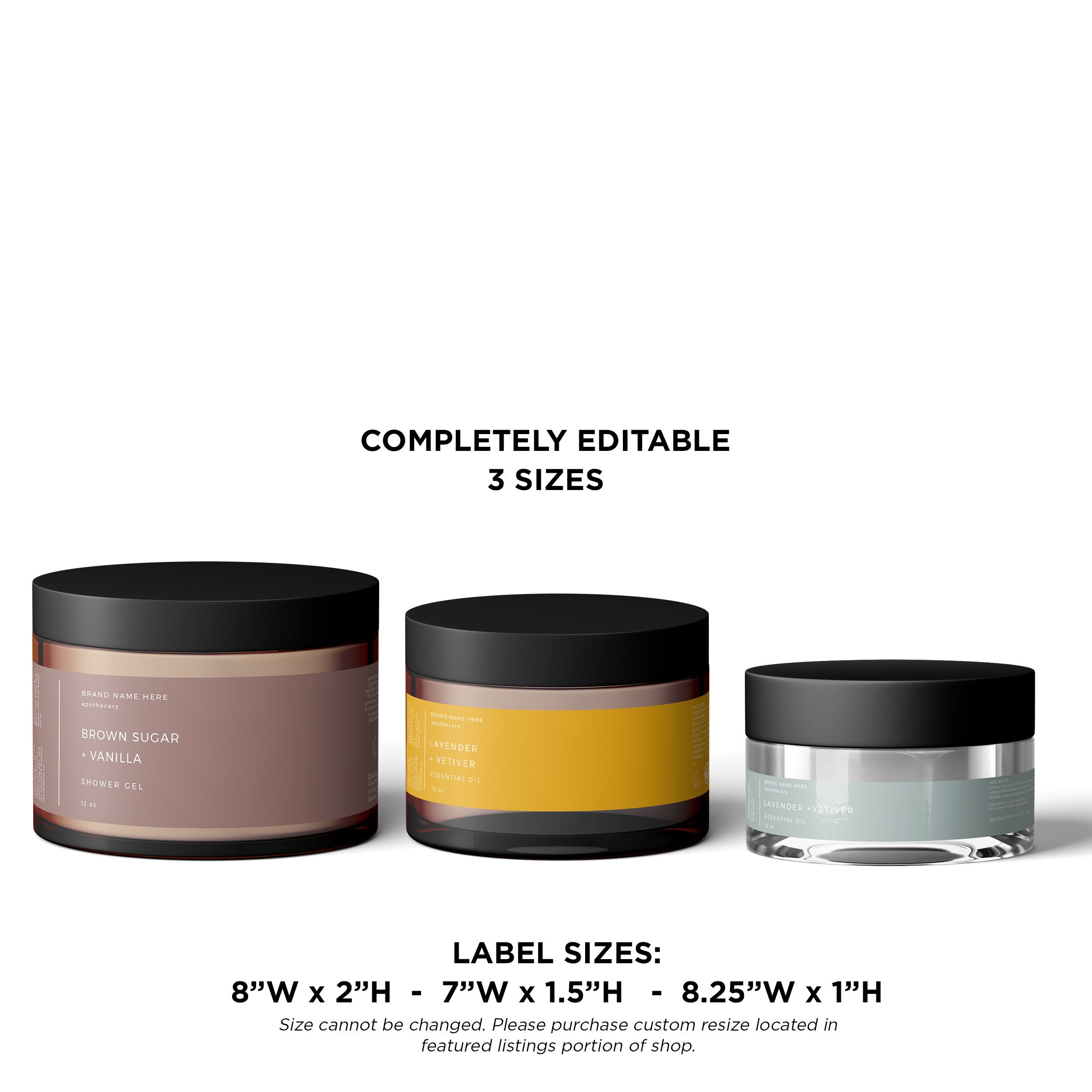 Editable Body Product Label DIY Body Butter Label Template - Etsy