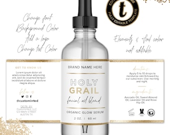 Body Oil Label | Etsy