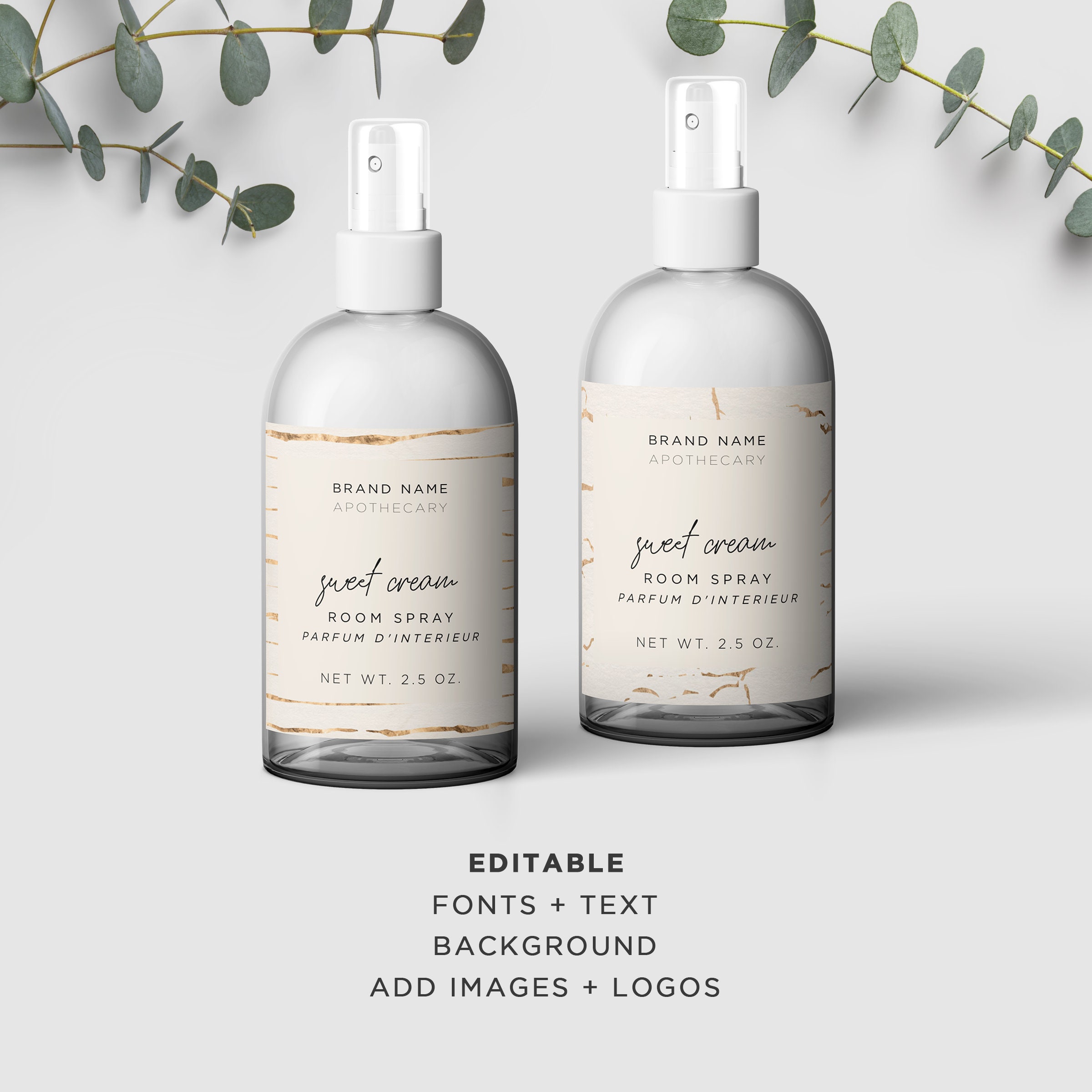 Editable Spray Bottle Label Template 2x2 DIY Square Label for - Etsy