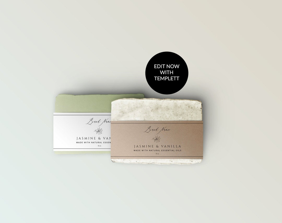 Craft Soap Template, Handmade Soap Label Template, Editable DIY ...