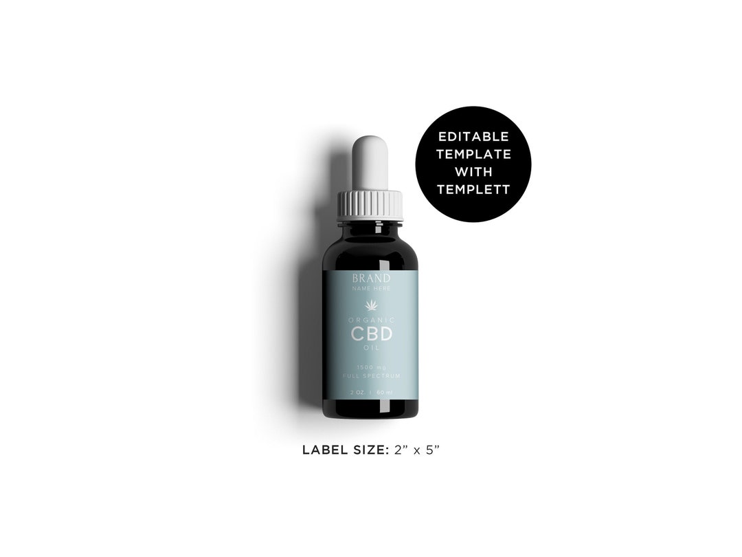 CBD Oil Label Template Body Product Template (Download Now) - Etsy